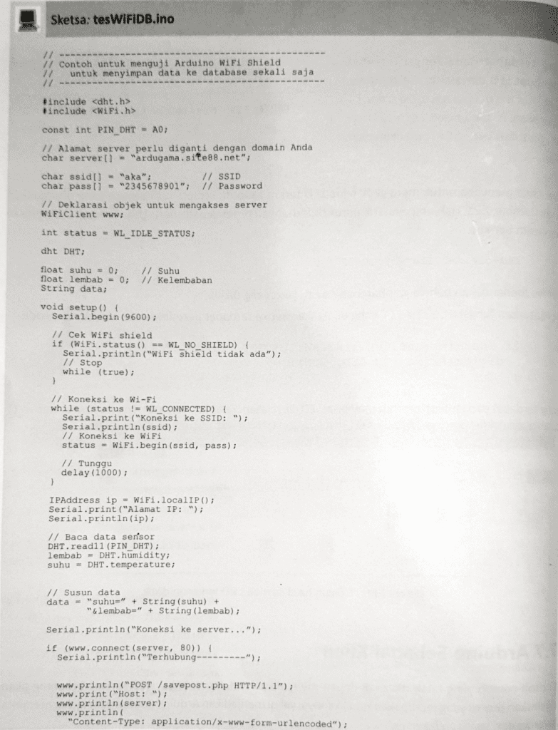 7. Pemrograman dengan Arduino WiFi Shield