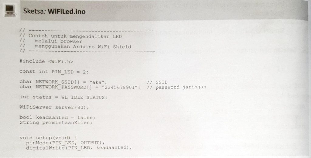 7. Pemrograman dengan Arduino WiFi Shield