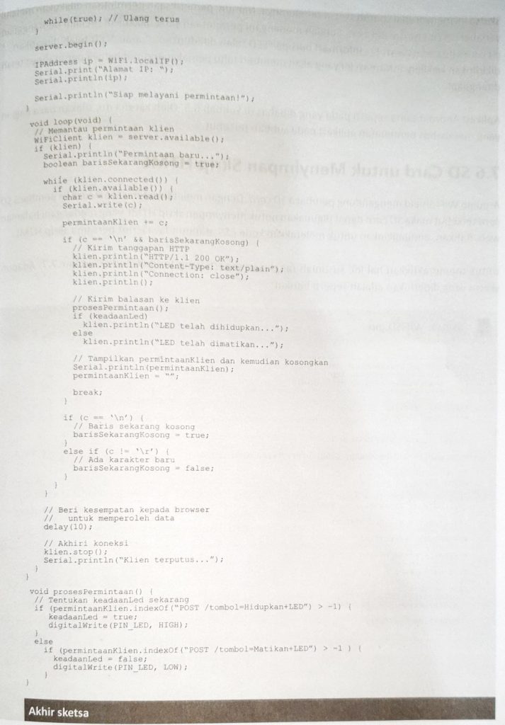 7. Pemrograman dengan Arduino WiFi Shield