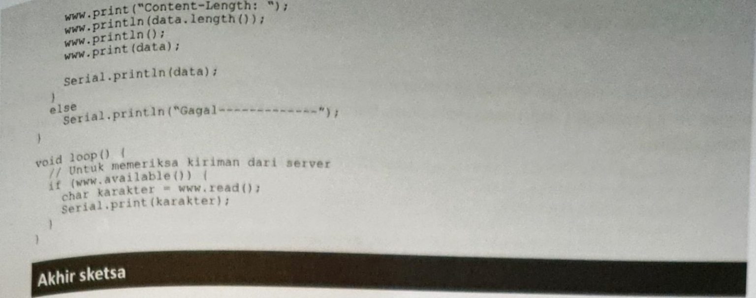 7. Pemrograman dengan Arduino WiFi Shield